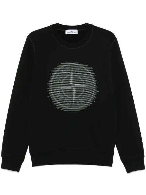 Stone Island Organic-cotton Jersey Sweatshirt - Black