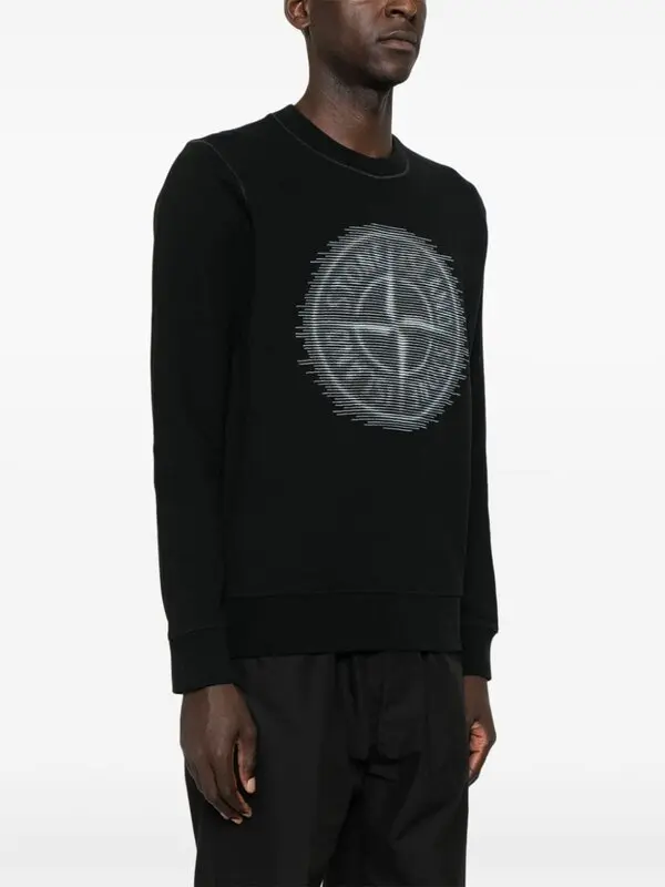 Stone Island Organic-cotton Jersey Sweatshirt - Black