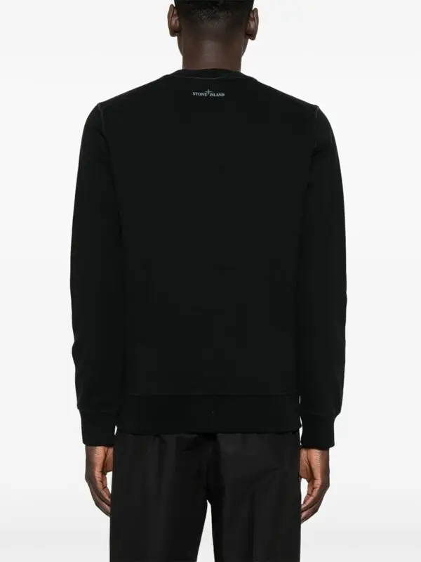 Stone Island Organic-cotton Jersey Sweatshirt - Black