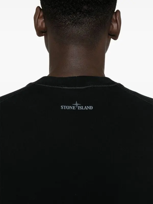 Stone Island Organic-cotton Jersey Sweatshirt - Black