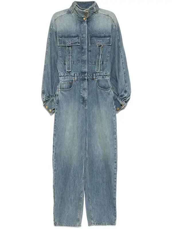 Zimmermann Illustration Denim Jumpsuit - Blue