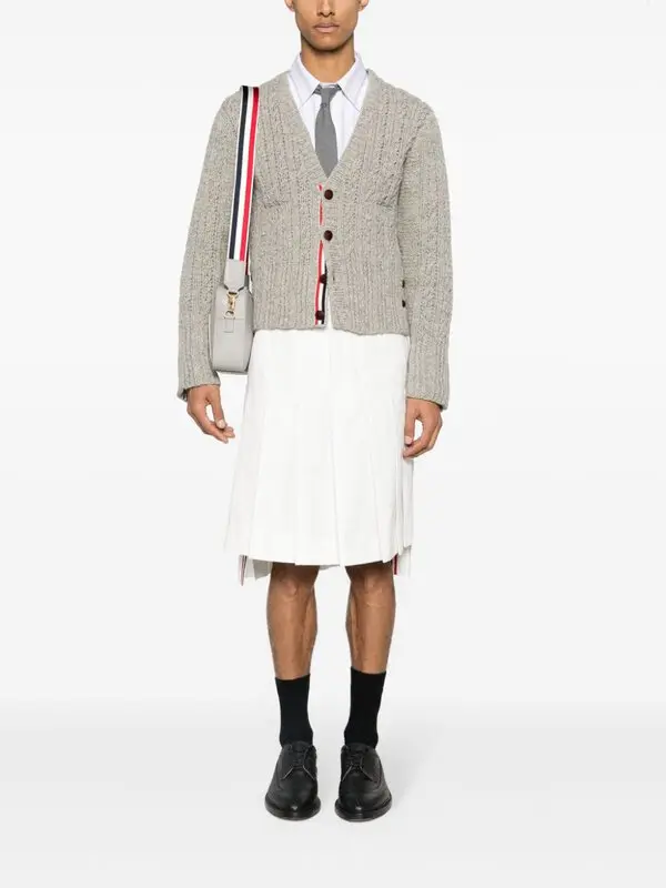 Thom Browne Chunky-knit Wool Cardigan