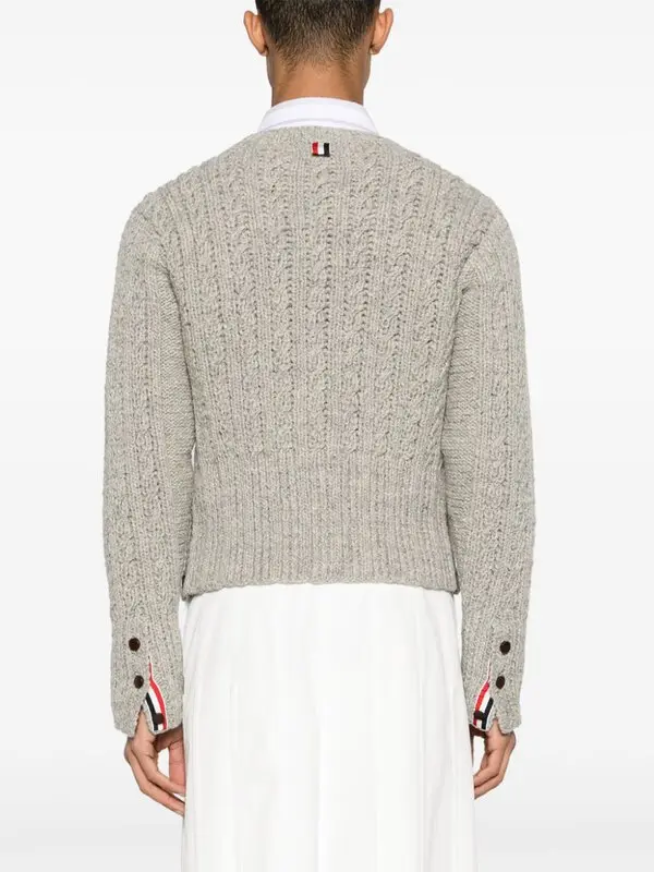 Thom Browne Chunky-knit Wool Cardigan