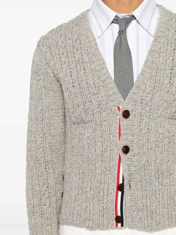 Thom Browne Chunky-knit Wool Cardigan