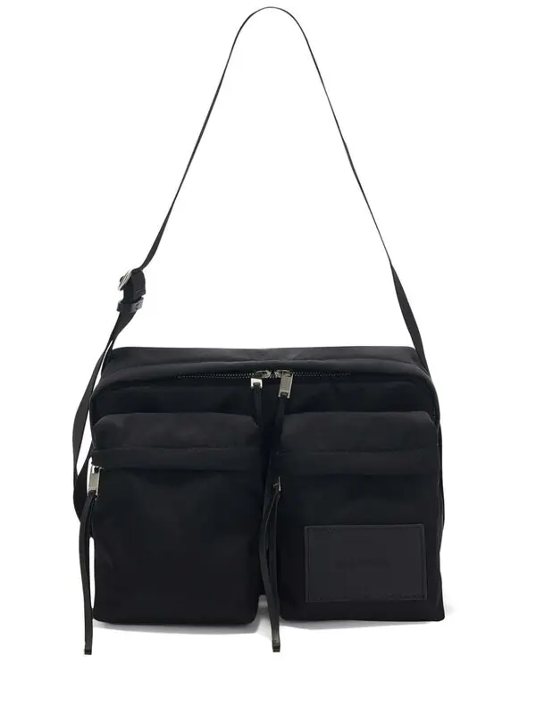 JIL SANDER Outdoor Canvas Shoulder Bag - Black