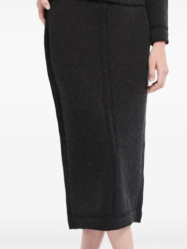 BARRIE Knitted Midi Skirt - Black