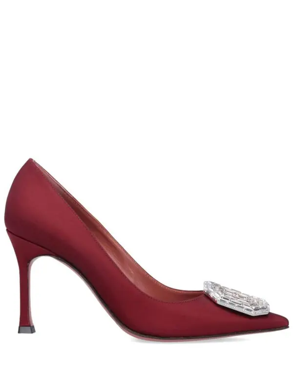 Amina Muaddi 90mm Camelia Pumps