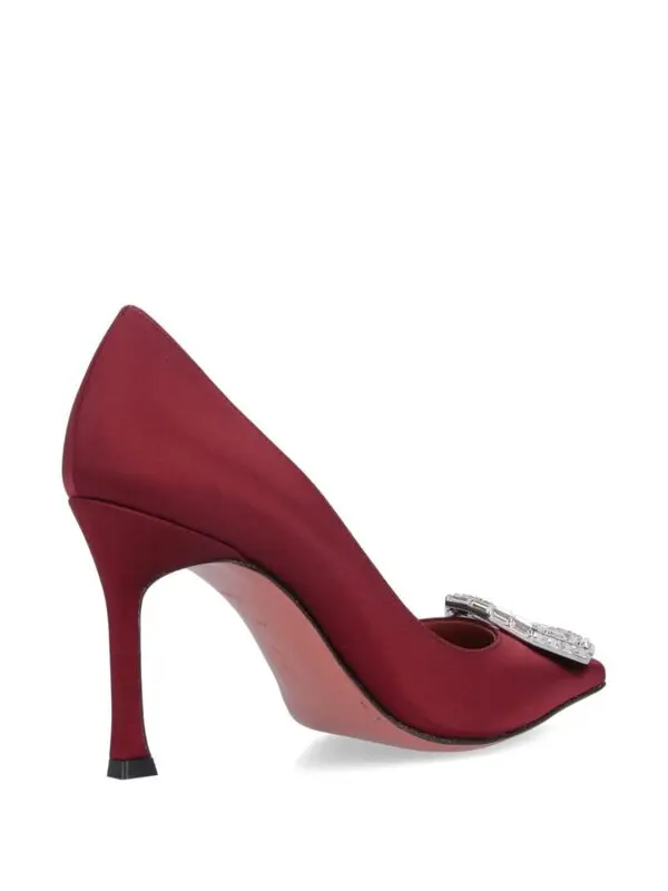 Amina Muaddi 90mm Camelia Pumps