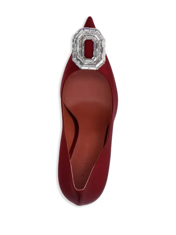 Amina Muaddi 90mm Camelia Pumps