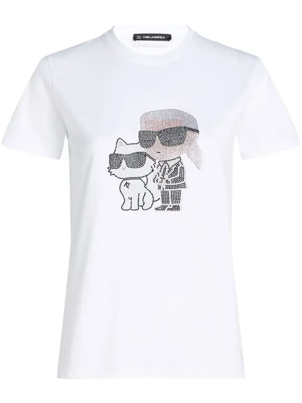 Karl Lagerfeld Ikon Choupette T-shirt - White