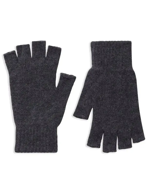 Pringle Of Scotland Fingerless Cashmere Gloves - Grey