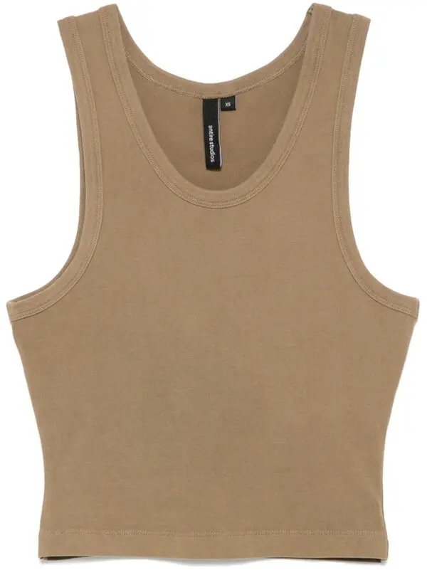 ENTIRE STUDIOS Cropped Tank Top - Green