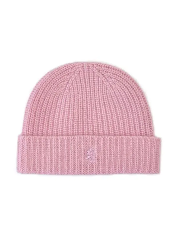 Pringle Of Scotland Ribbed-knit Cashmere Beanie - Pink