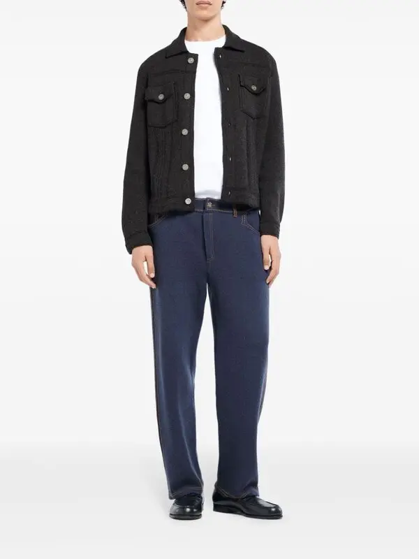BARRIE Knitted Denim Jacket - Black