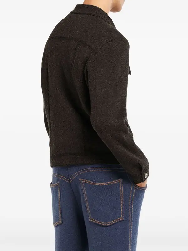 BARRIE Knitted Denim Jacket - Black