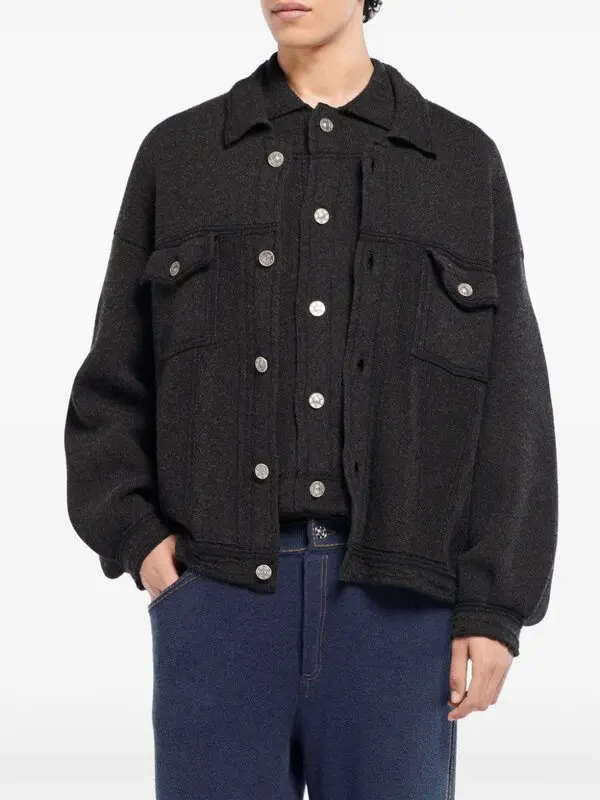 BARRIE Oversized Denim Jacket - Black