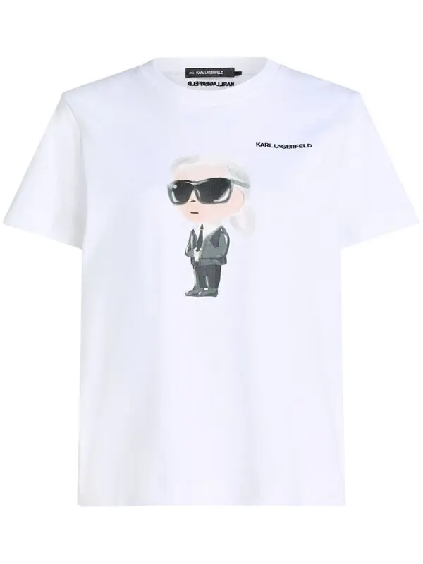 Karl Lagerfeld Ikon Aquarelle T-shirt - White