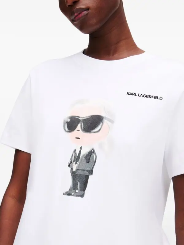 Karl Lagerfeld Ikon Aquarelle T-shirt - White