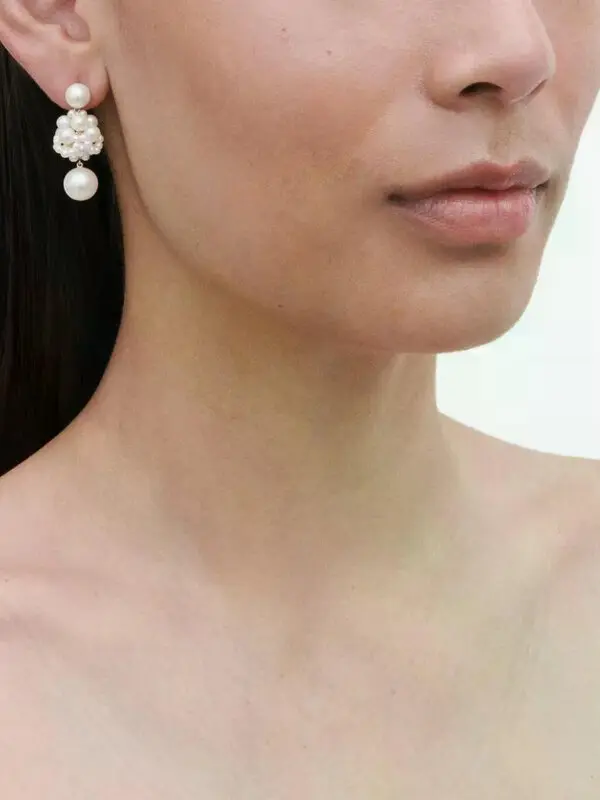 Sophie Bille Brahe Dora Freshwater Pearl Drop Earrings - Gold