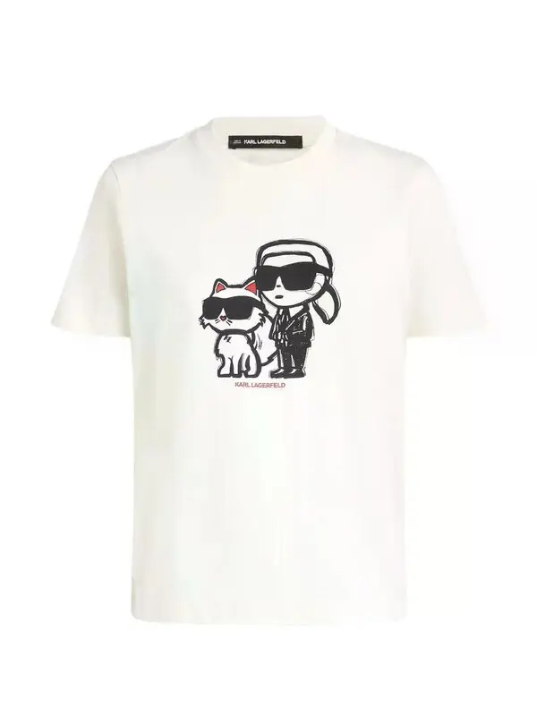 Karl Lagerfeld Ikon Sketch Duo T-shirt - Ivory