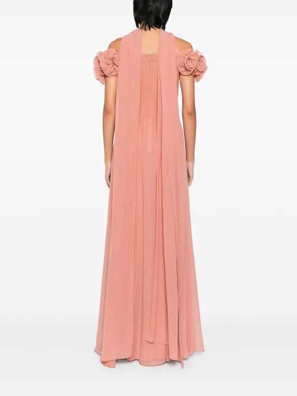 Elie Saab Silk Off-shoulder Dress