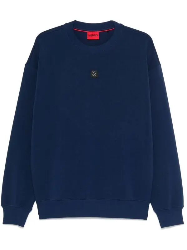 Hugo Logo-patch Sweatshirt - Blue