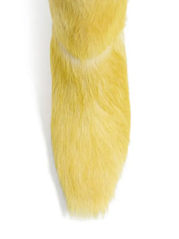 Bimba Y Lola 40mm Fur Boots - Yellow | Editorialist