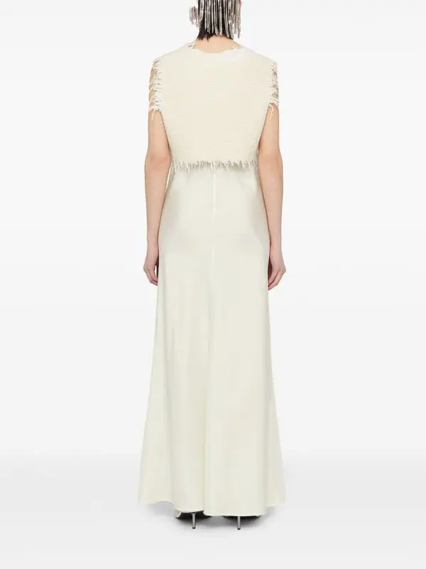 JIL SANDER Layered Wool-silk Blend Dress
