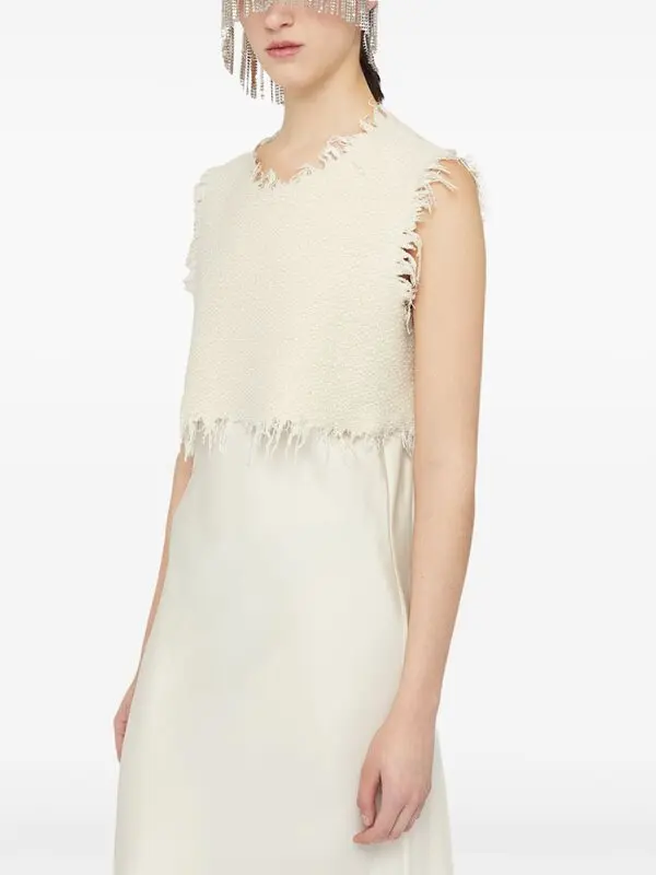 JIL SANDER Layered Wool-silk Blend Dress