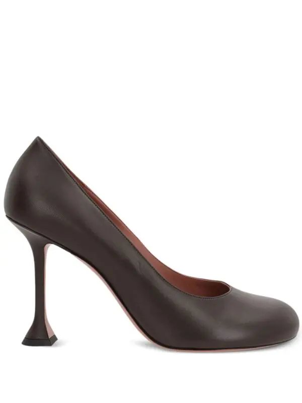 Amina Muaddi 95mm Iris Pyramid-heel Pumps - Brown