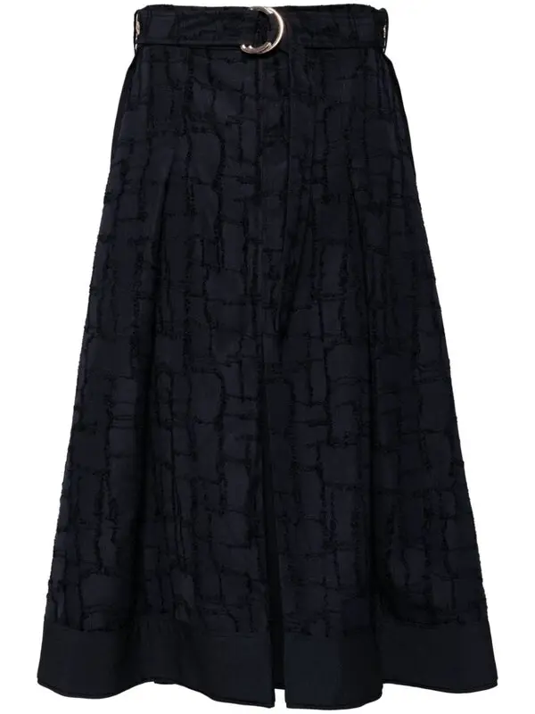 3.1 Phillip Lim Check Pattern Skirt - Mi401 Midnight