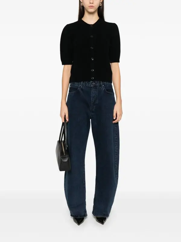 FRAME Short-sleeve Cardigan - Black