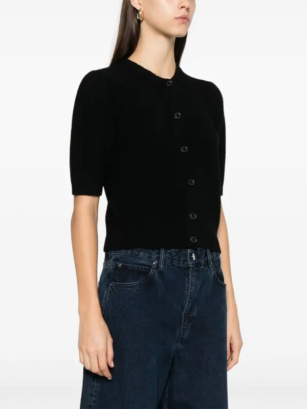FRAME Short-sleeve Cardigan - Black