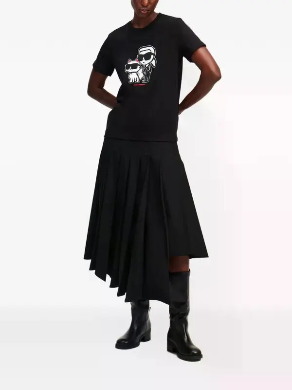 Karl Lagerfeld Ikon Choupette T-shirt - Black