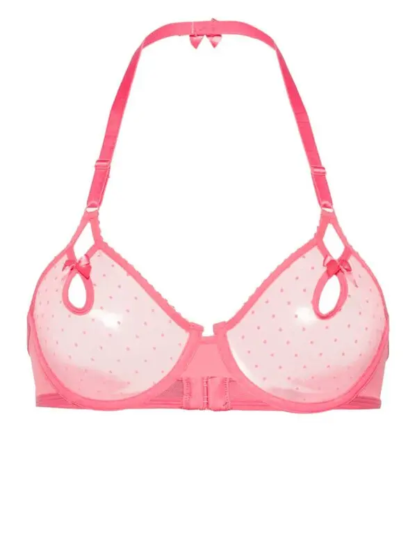 Marlies Dekkers Peekaboo Point D'esprit Plunge Bra - Pink