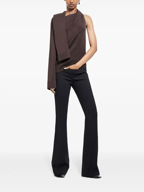 COURREGES Off-shoulder Light-knit Top - Brown