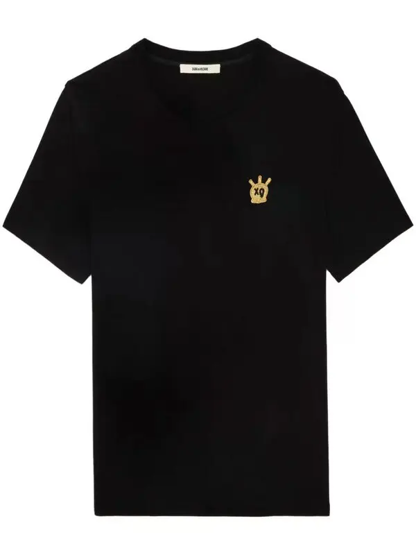 Zadig&Voltaire Logo-embroidered Organic Cotton T-shirt