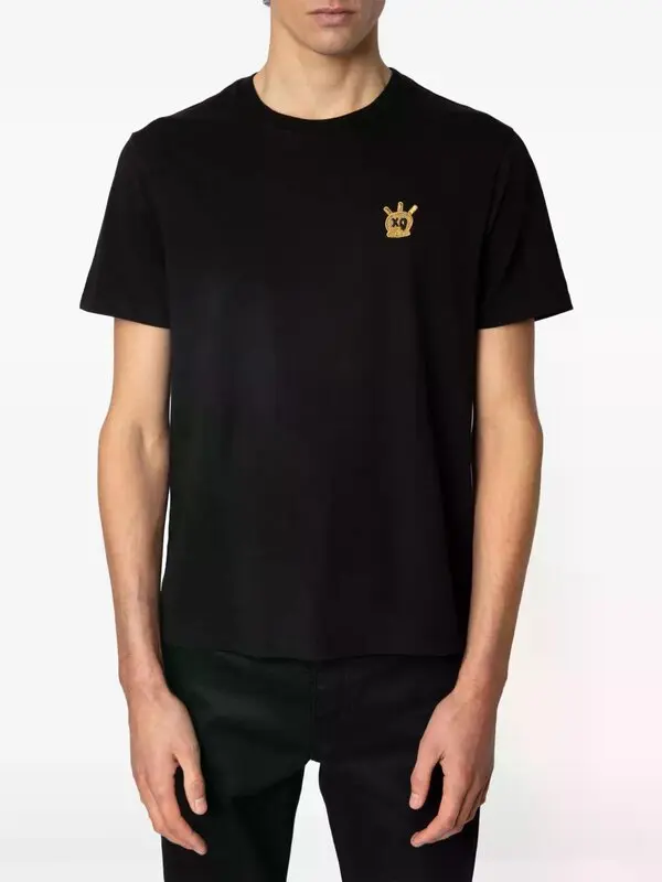 Zadig&Voltaire Logo-embroidered Organic Cotton T-shirt