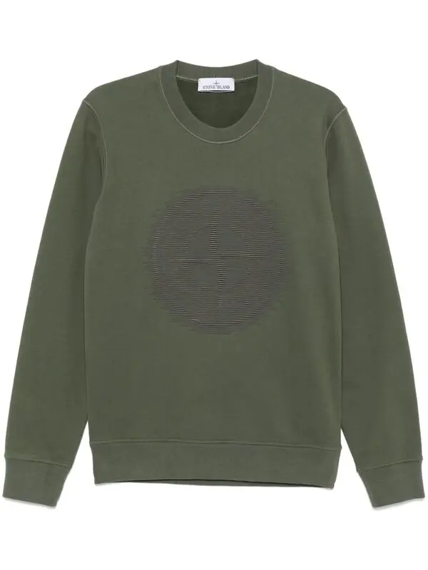 Stone Island Organic Cotton Jersey Sweatshirt - Green
