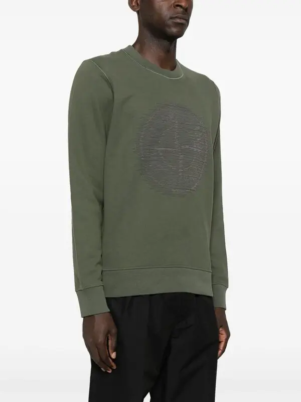 Stone Island Organic Cotton Jersey Sweatshirt - Green
