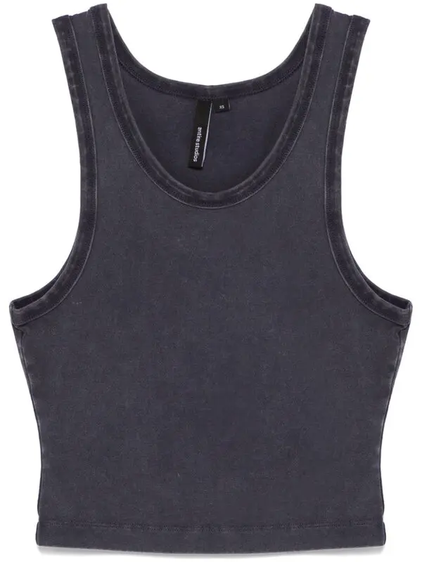 ENTIRE STUDIOS Cropped Tank Top - Blue