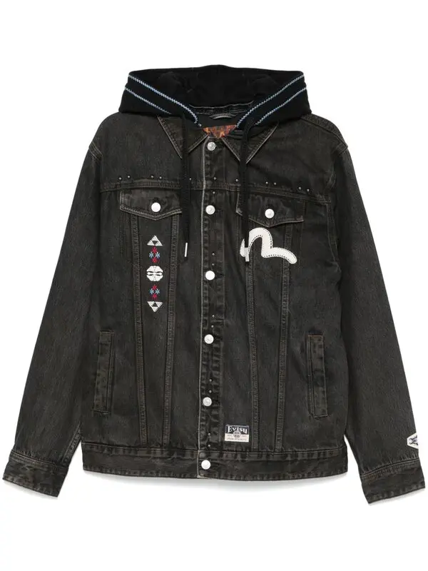 EVISU Patchwork Denim Trucker Jacket