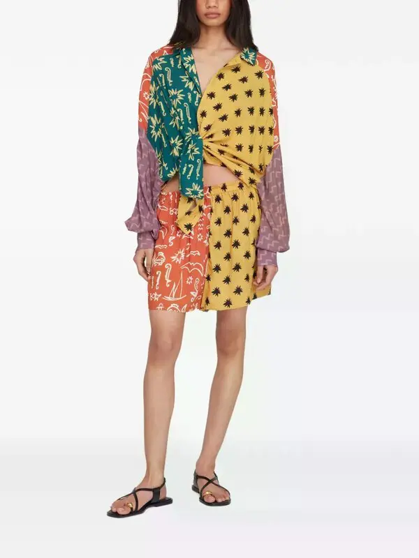 DONDE ESTEBAN Estrellitas Mini Shorts - Yellow