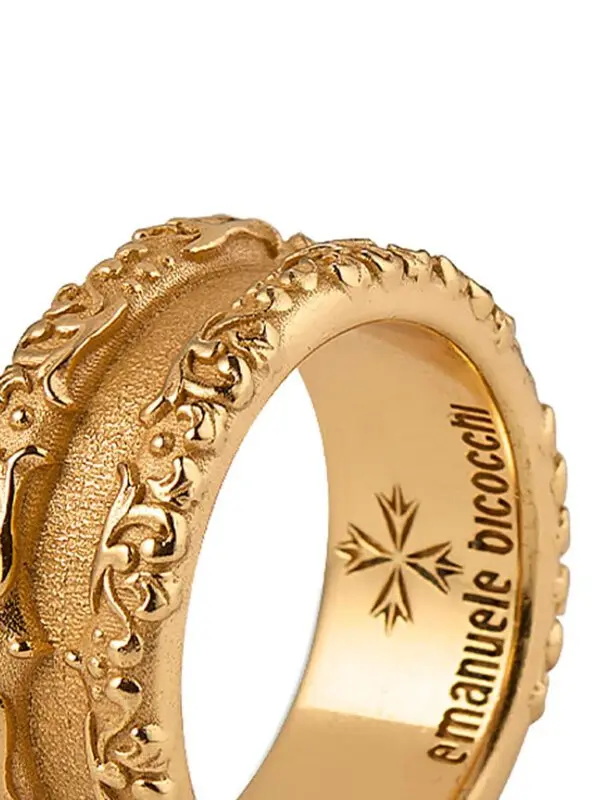Emanuele Bicocchi Arabesque Double Band Ring - Gold