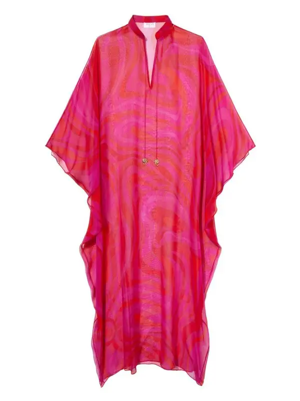 Emilio Pucci Marmo-print Kaftan - Pink