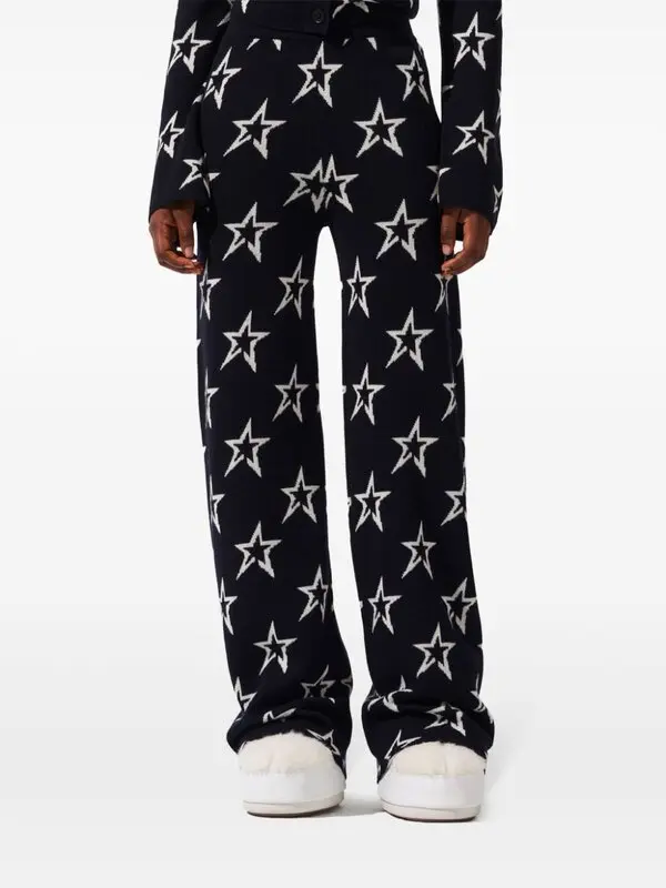 Perfect Moment Chalet Embroidered-logo Knitted Trousers