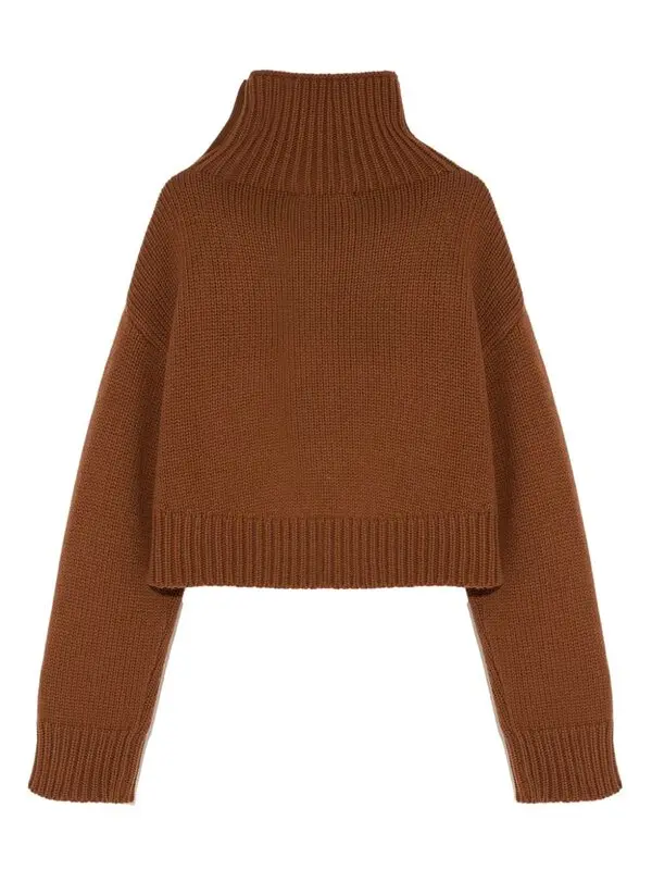 YVES SALOMON Cropped Knit Jumper