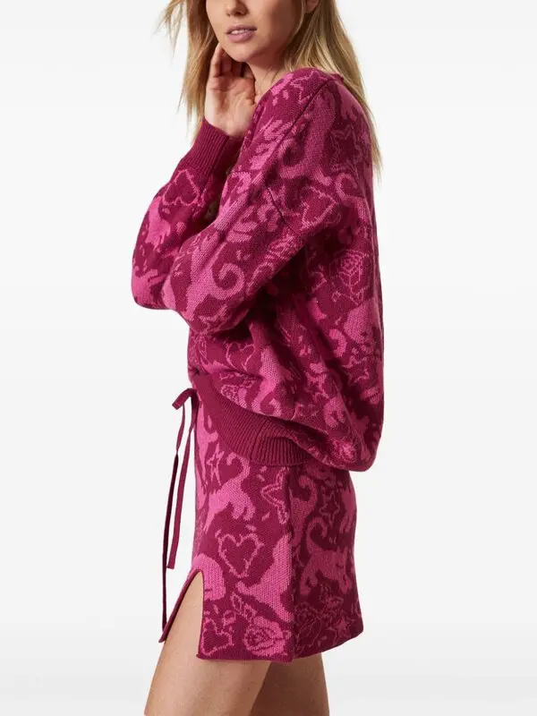 TWINSET Patterned Jacquard Sweater - Pink