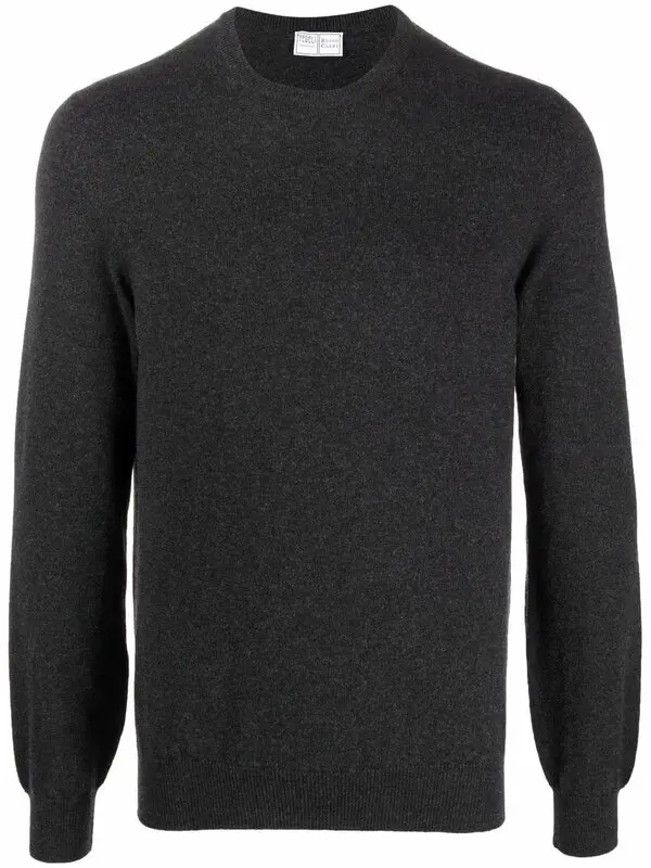 Fedeli Crew-neck Cashmere Jumper - Grey