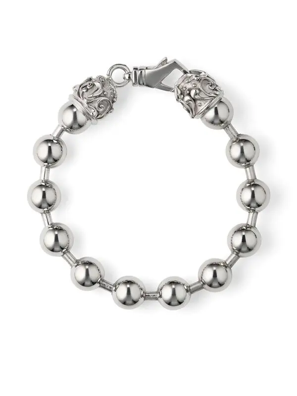 Emanuele Bicocchi Beaded Chain Bracelet - Silver